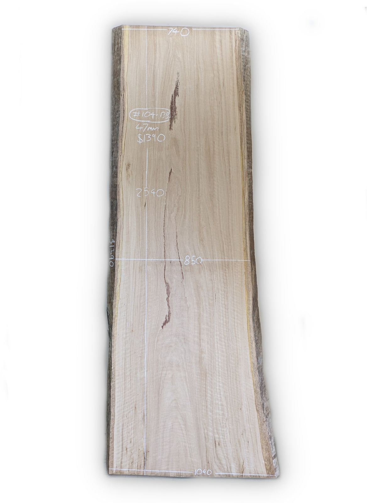 Blackbutt Live Edge Timber Slab - Kiln Dried - #104-BB — Natural Edge ...