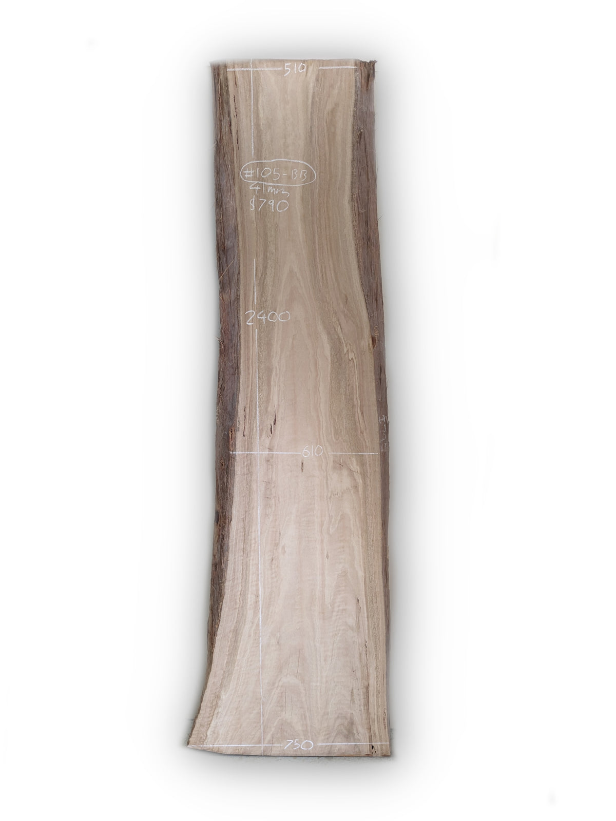 Blackbutt Live Edge Timber Slab - Kiln Dried - #105-BB — Natural Edge ...