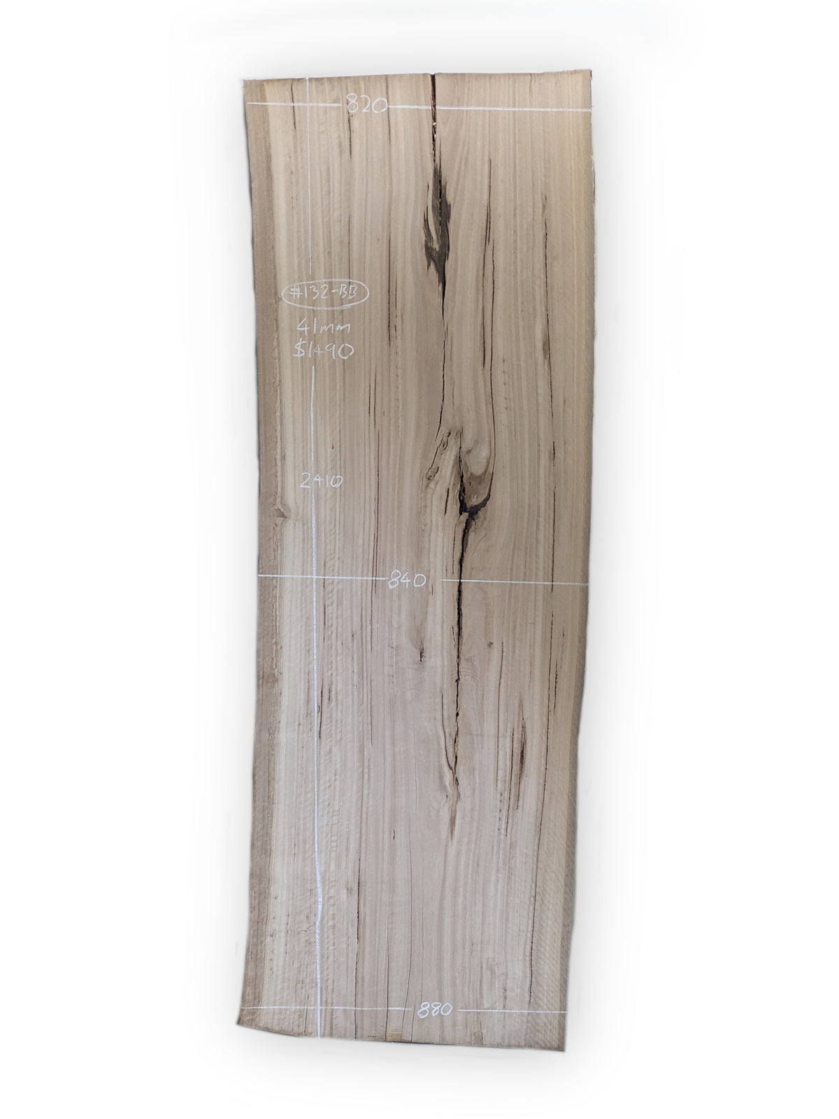 Blackbutt Live Edge Timber Slab - Kiln Dried - #132-BB — Natural Edge ...