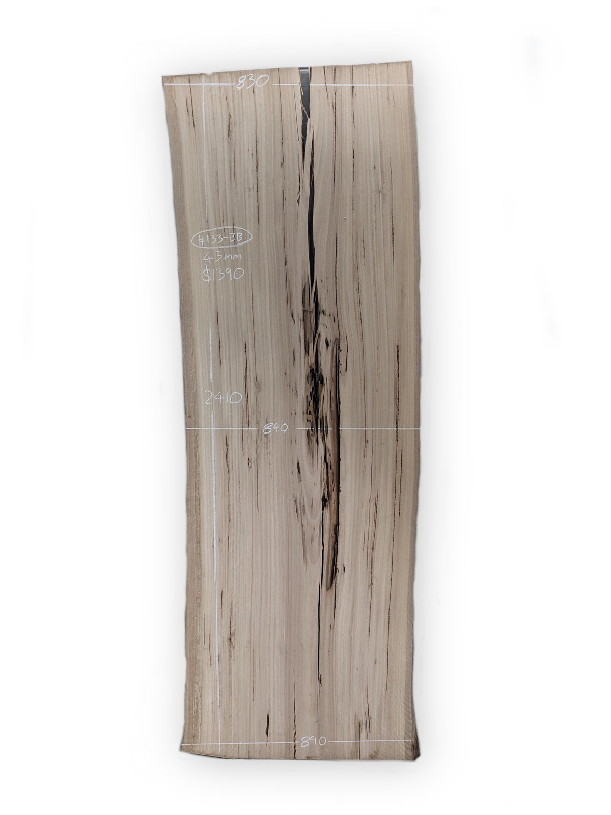 Blackbutt Live Edge Timber Slab - Kiln Dried - #133-BB — Natural Edge ...